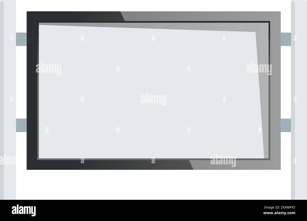 Blank digital information board is displaying an important announcement ...