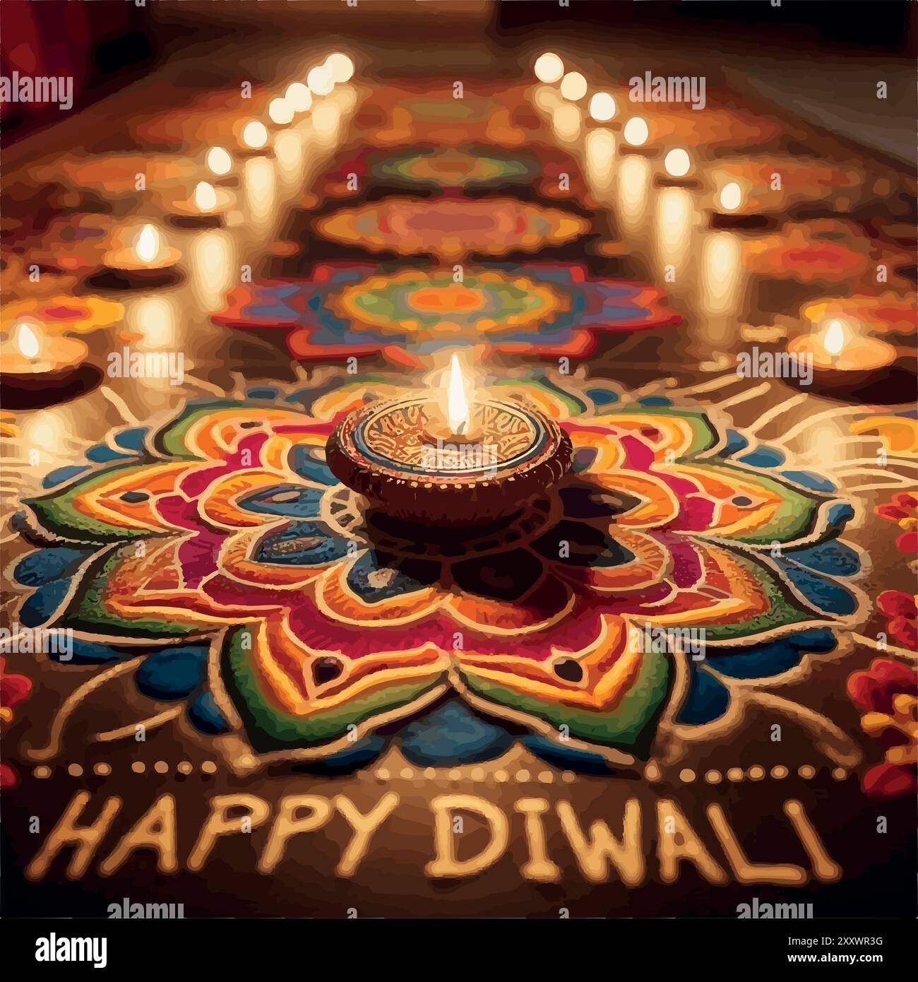 Happy Diwali- Shine Bright Like a Diya Stock Vector Image & Art - Alamy