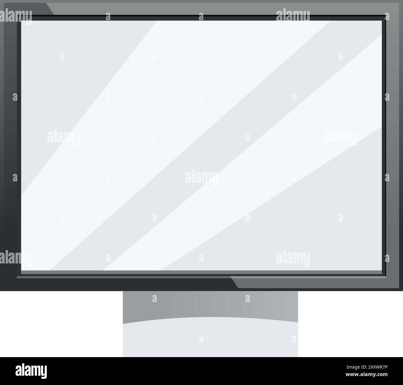 Computer monitor is displaying a blank screen, providing a clean and ...