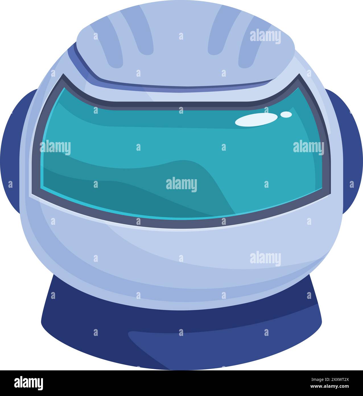Cartoon astronaut helmet protecting an astronaut's head while exploring ...