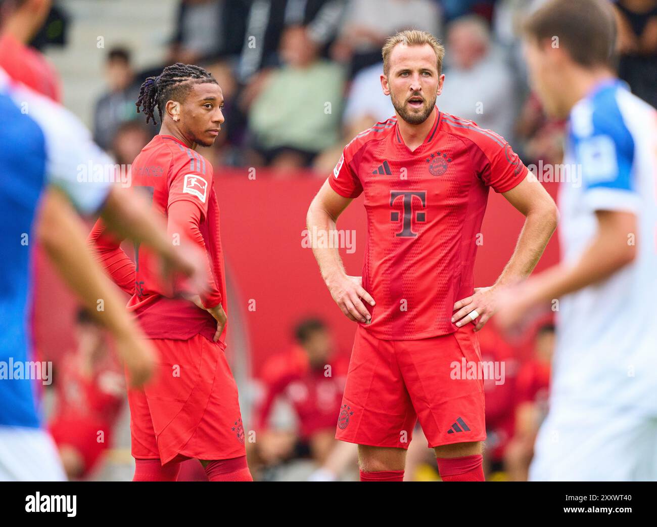 Munich, Germany. 20th Aug, 2024. Michael Olise (FCB 17) Harry Kane, FCB ...