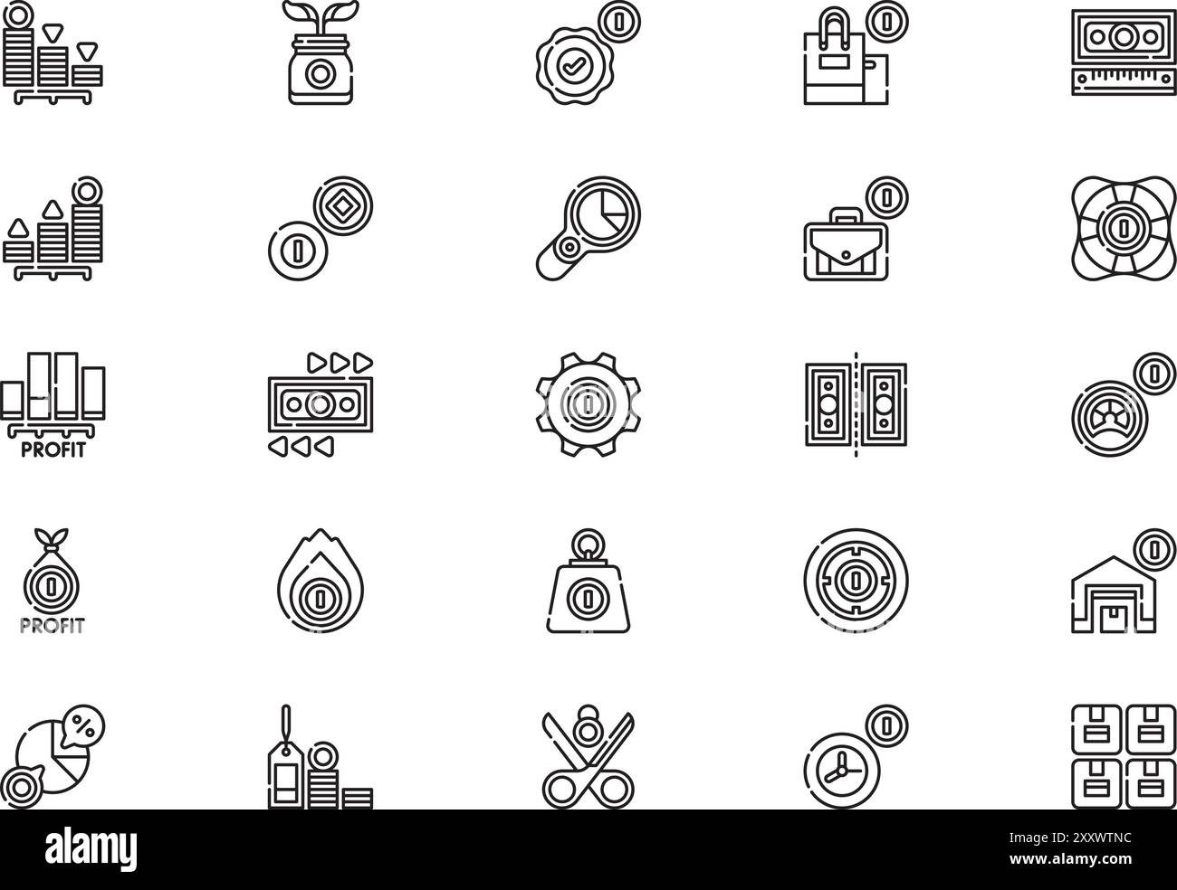 Accounting icons collection is a vector illustration with editable ...