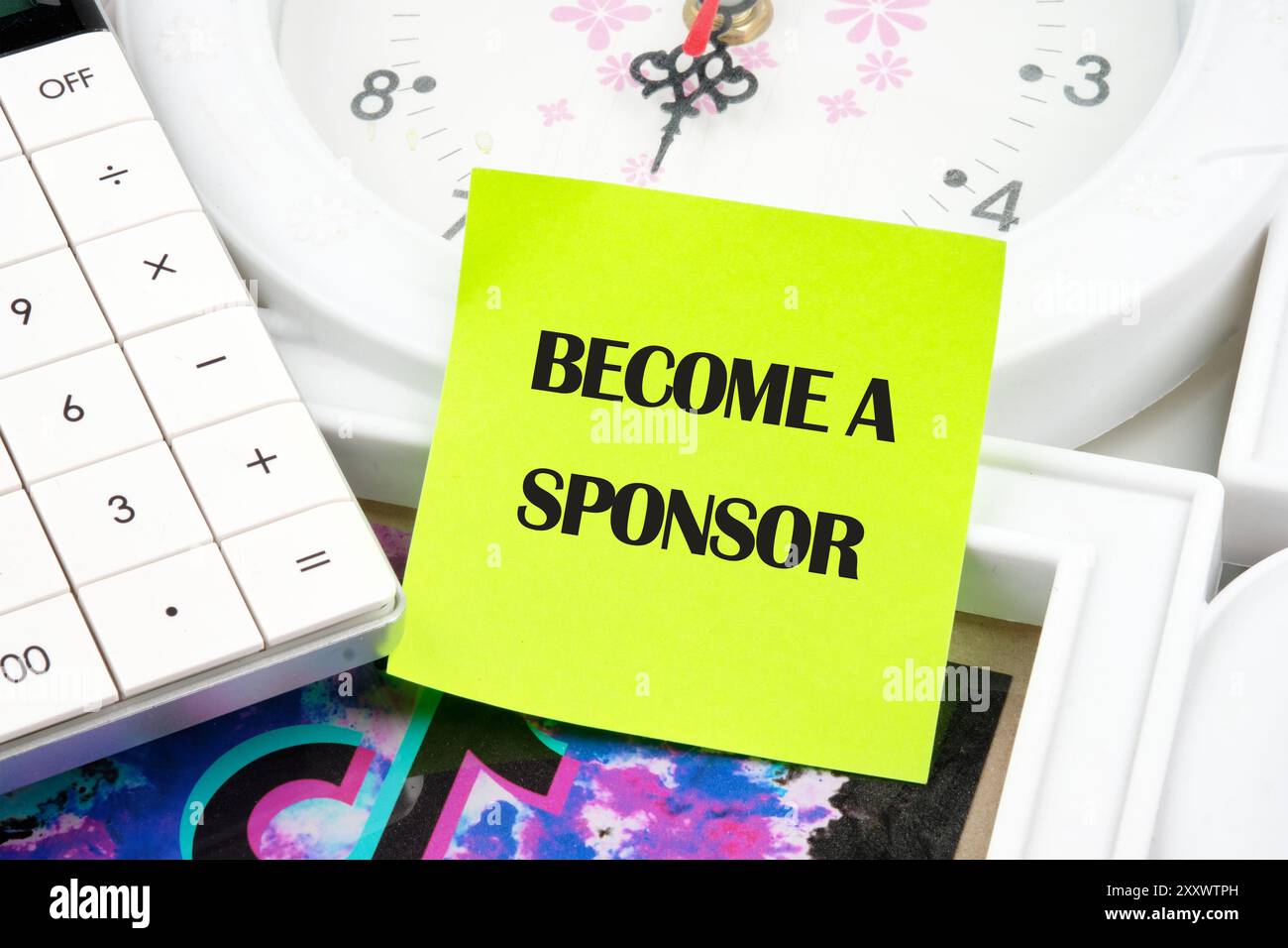 Business and Become a sponsor concept. Copy space. Concept word BECOME ...