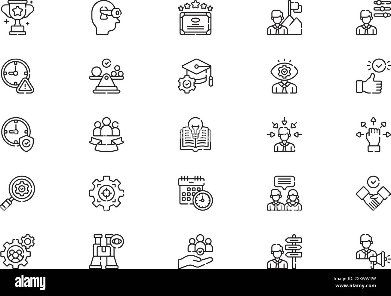 Core values icons collection is a vector illustration with editable ...