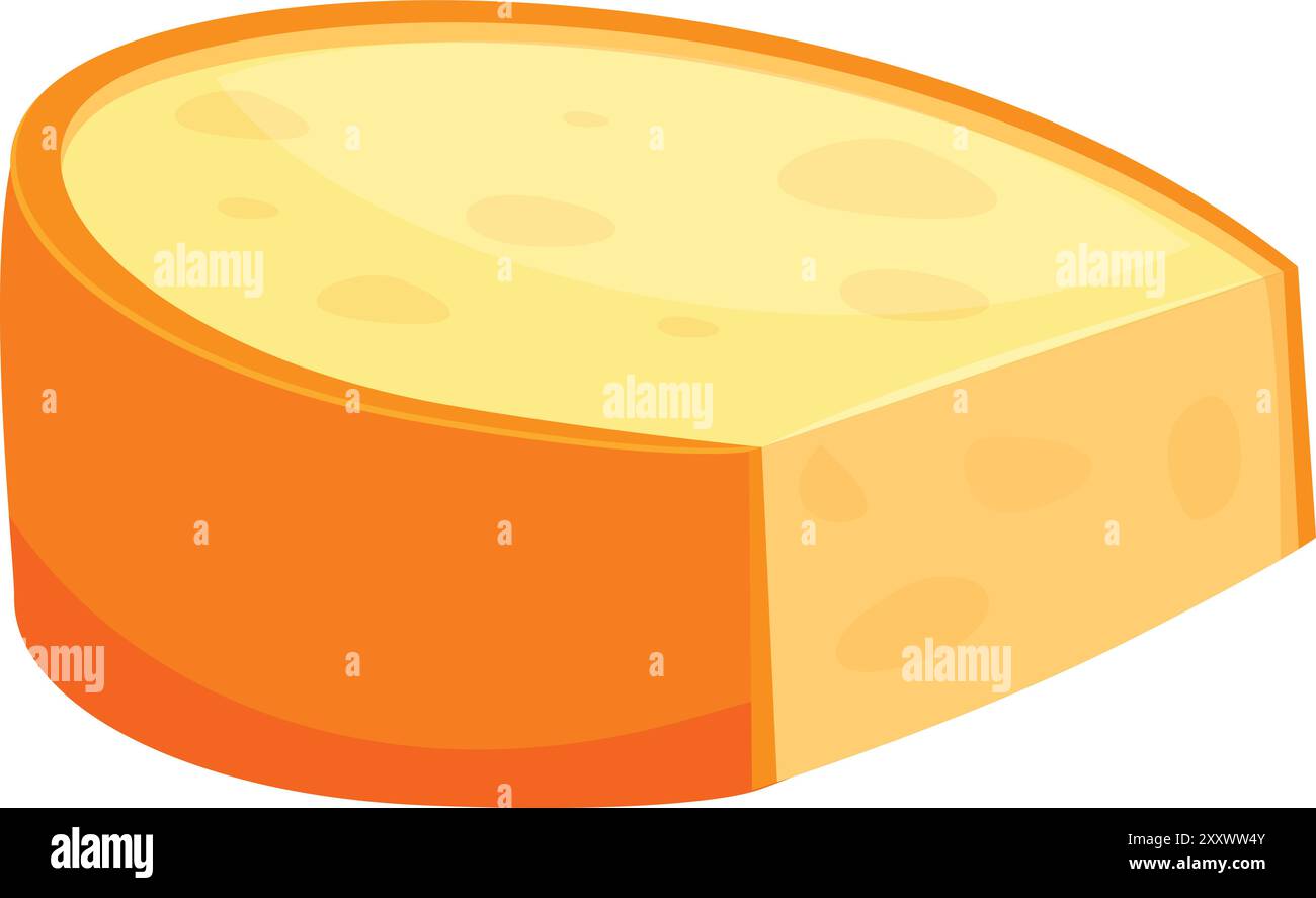 Vector illustration of a piece of cheese with holes, showing its ...