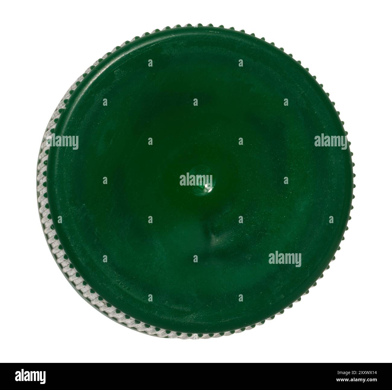 Green plastic bottle cap on isolated background, top view Stock Photo ...