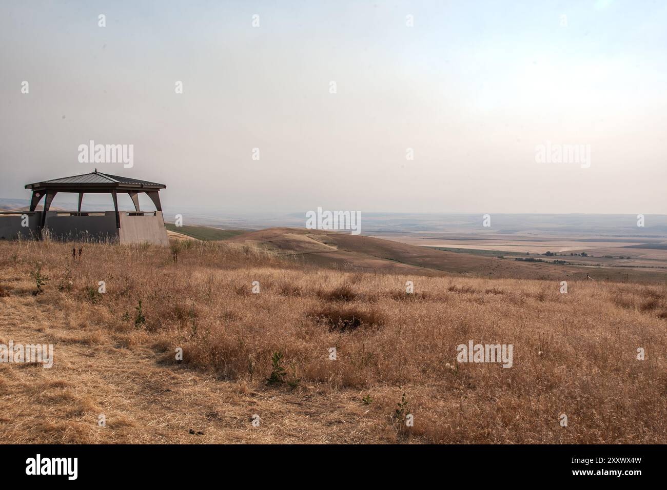 A rest stop features a charming gazebo that overlooks the picturesque ...