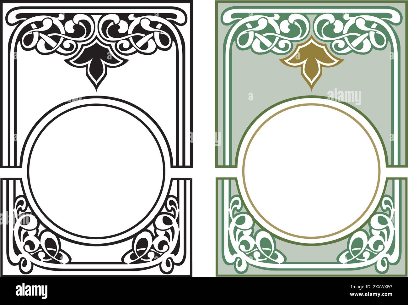 Hand drawn vintage manuscript ribbons colored set isolated vector ...