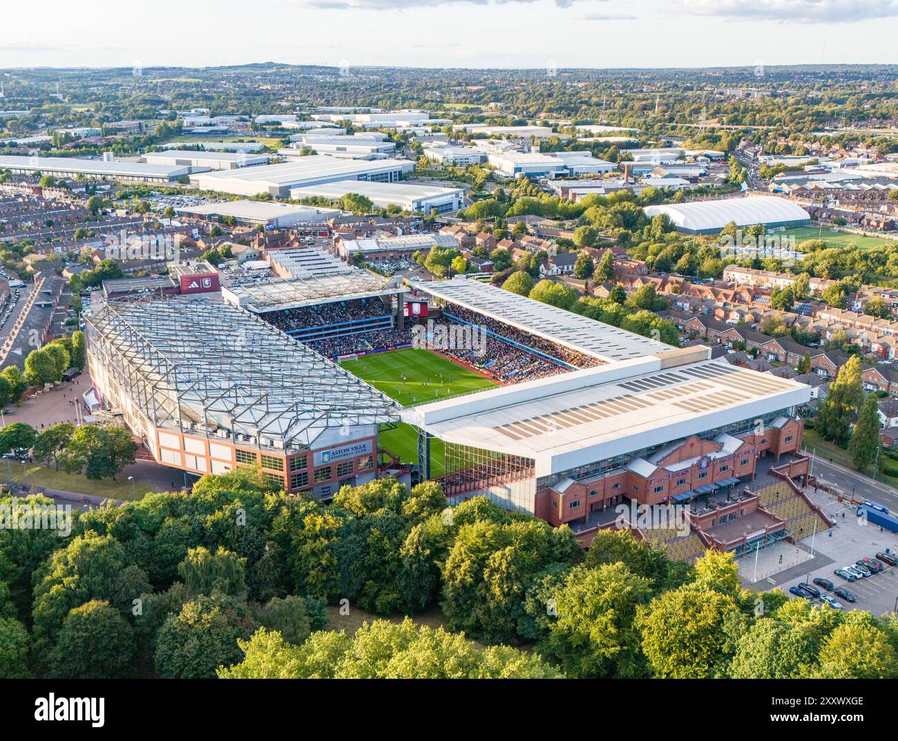 General aerial view of Villa Park Stadium at Villa Park, Birmingham ...
