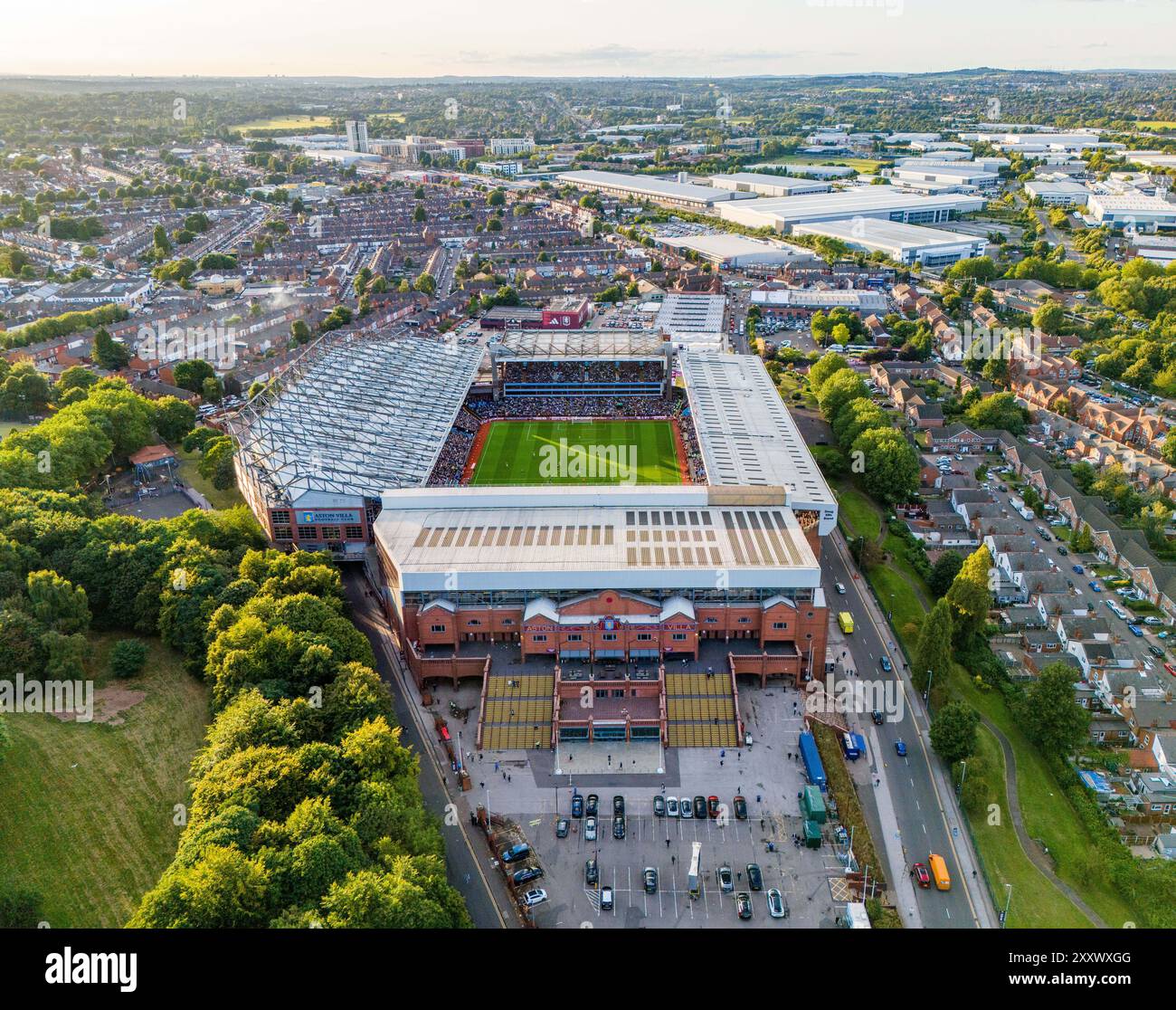 General aerial view of Villa Park Stadium at Villa Park, Birmingham ...
