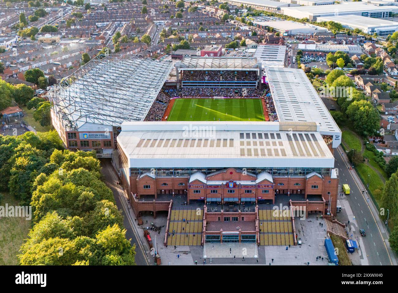General aerial view of Villa Park Stadium at Villa Park, Birmingham ...