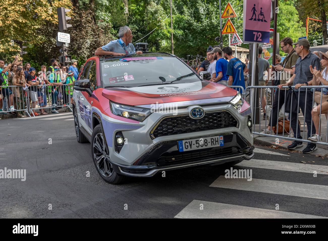 Paris, France - 08 04 2024: Olympic Games Paris 2024. View of official ...