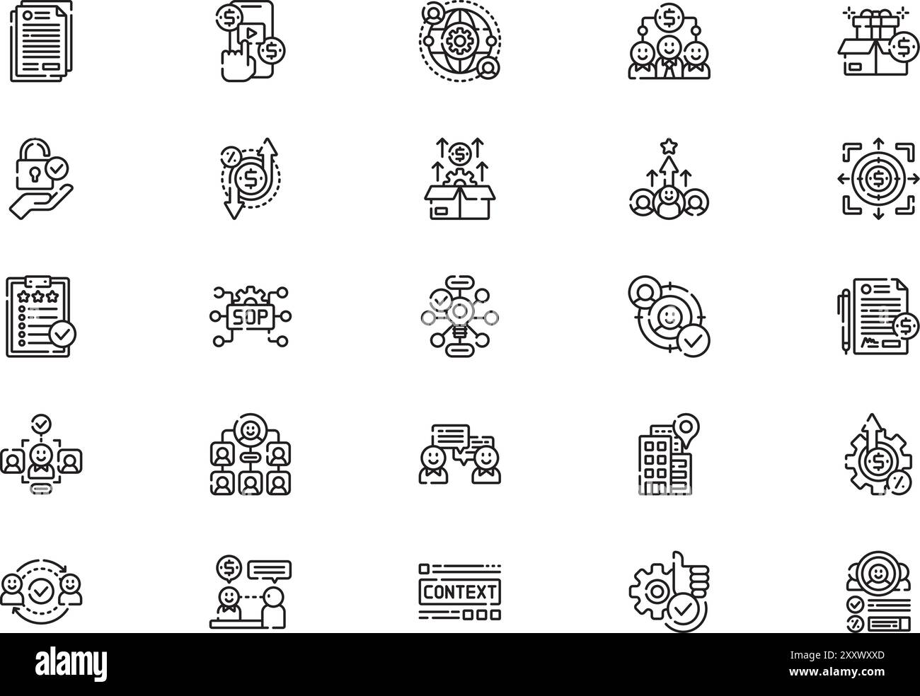 Business concept icons collection is a vector illustration with editable stroke Stock Vector ...