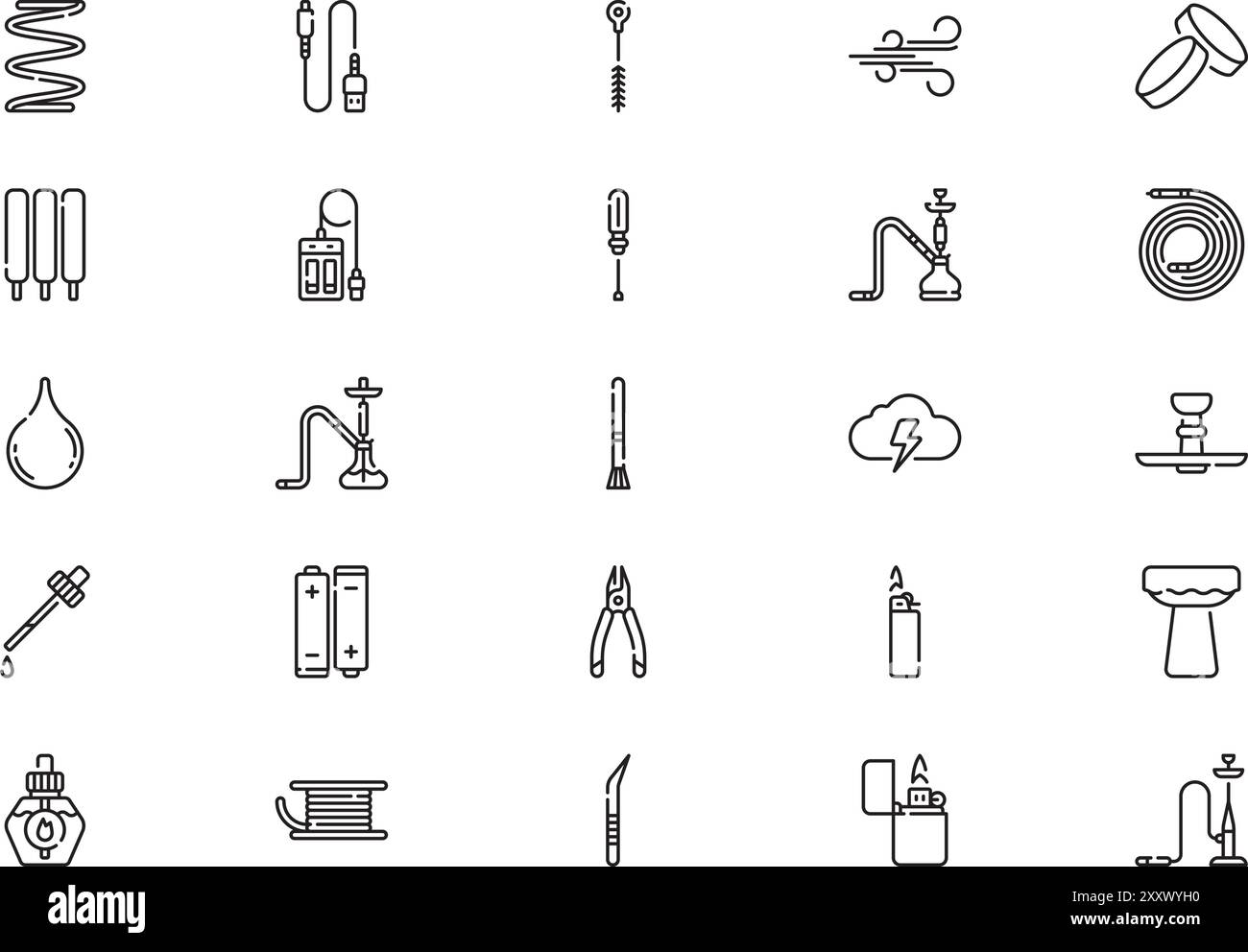 Hookah vector Black and White Stock Photos & Images - Alamy