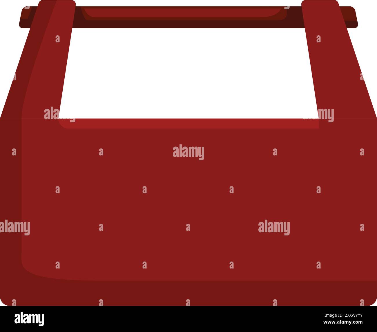 Empty wooden crate with an open top, ideal for holding and storing ...