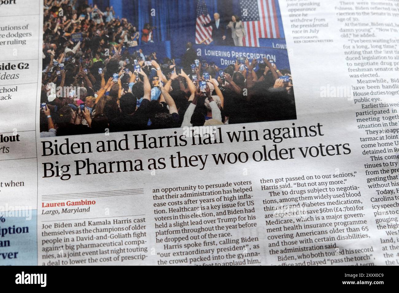 Joe 'Biden and Kamala Harris hail win against Big Pharma as they woo ...