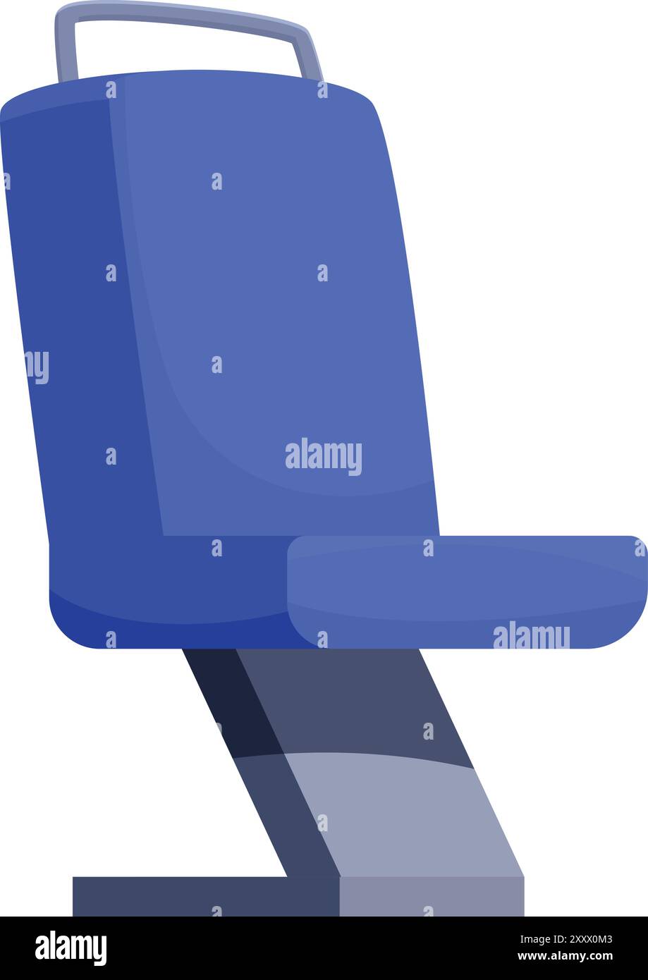 Blue empty seat, public transportation icon, travel comfort Stock ...