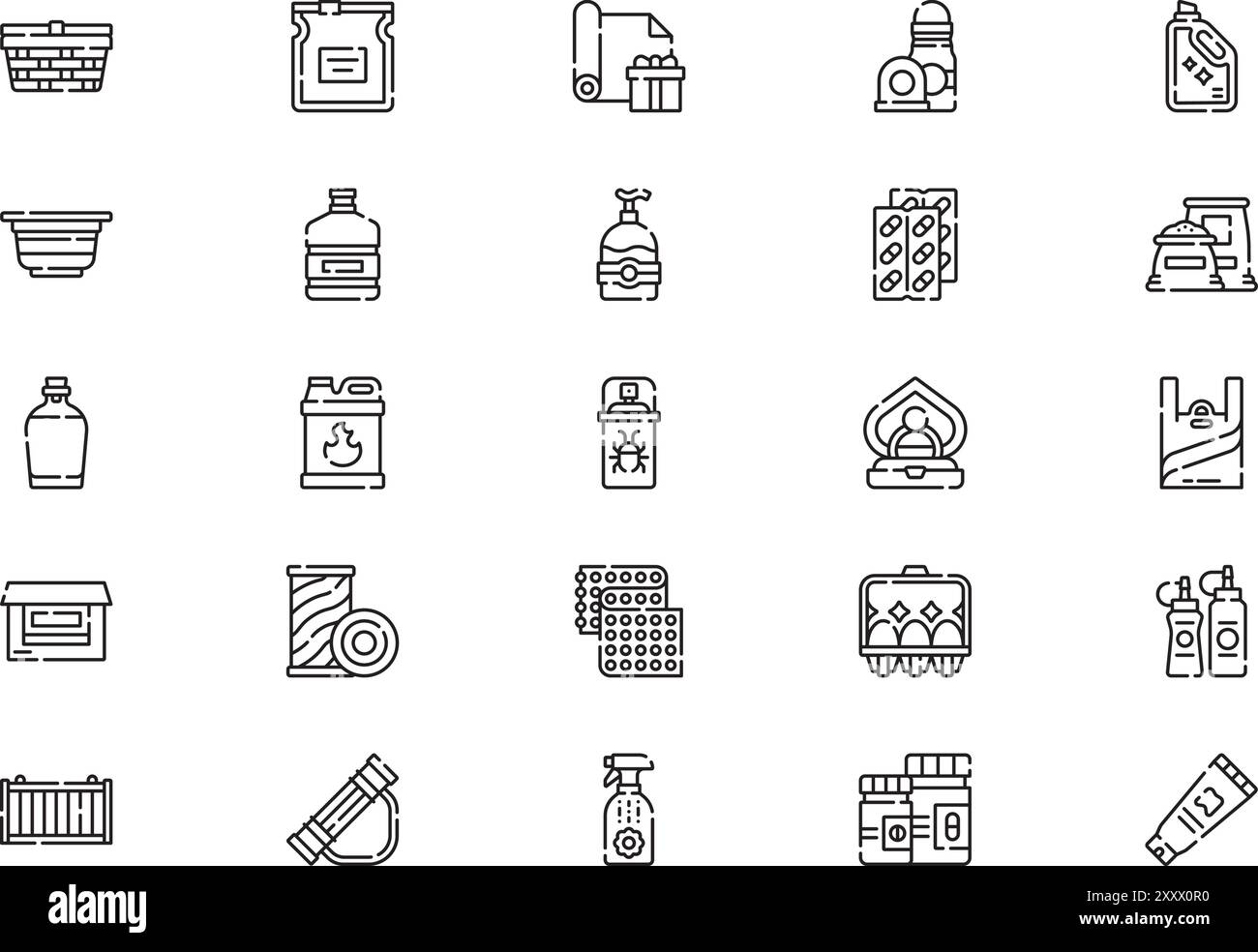 Packaging icons collection is a vector illustration with editable ...