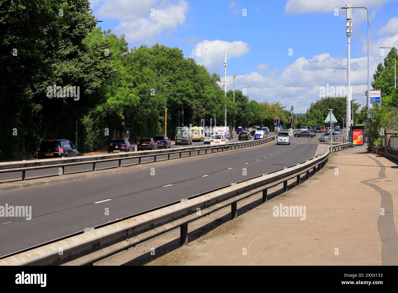 Western Avenue at Gabalfa. A 48 Dual carriageway. Taken August 2024 ...