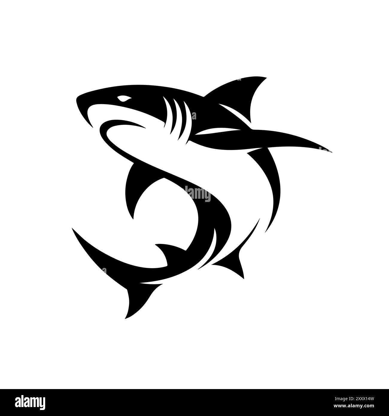 Minimalist shark logo hi-res stock photography and images - Alamy