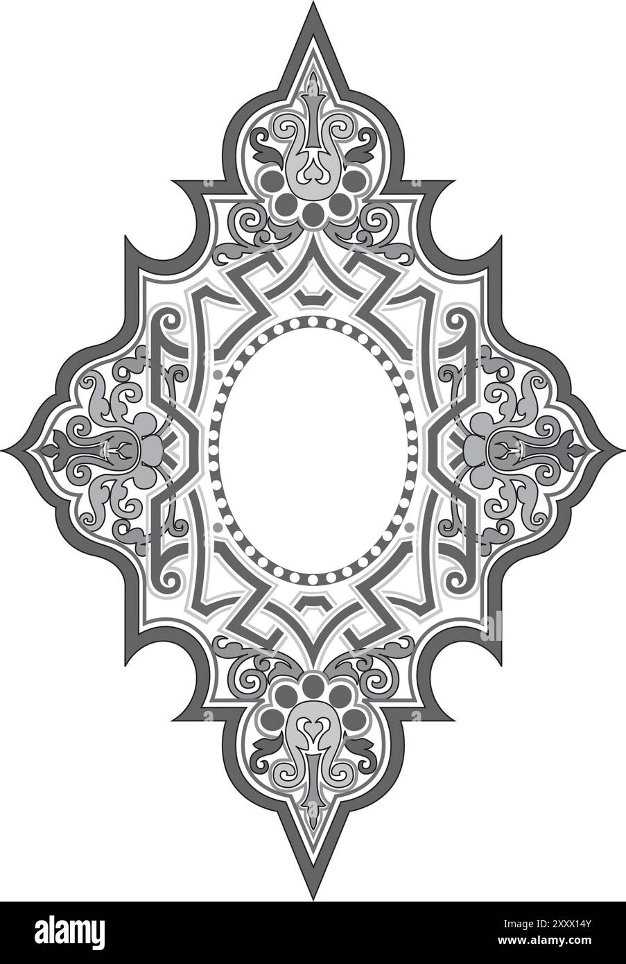 Decorative arabesque and ornamental mandala symbols set isolated vector ...