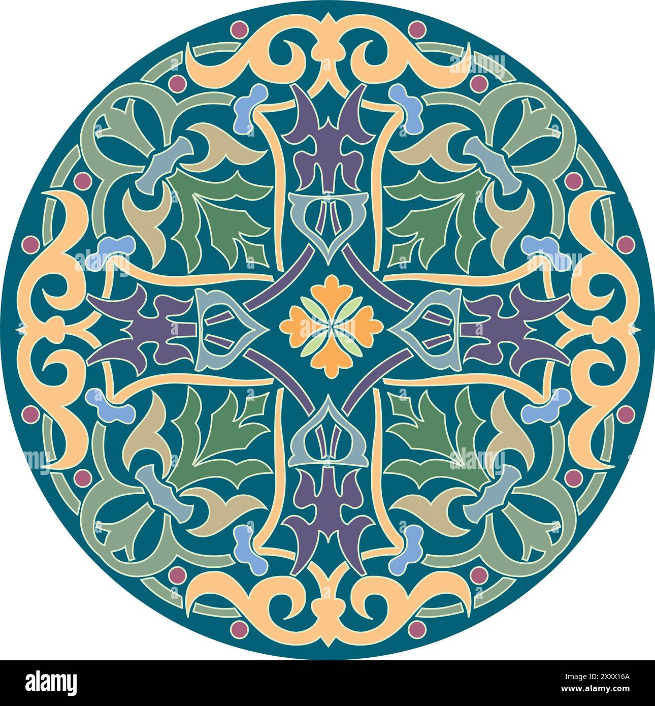 Decorative arabesque and ornamental mandala symbols set isolated vector ...