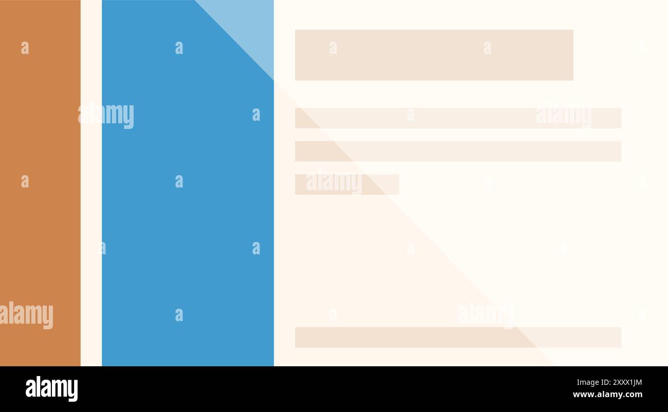 Illustration of a blank ticket template with blue and brown design ...