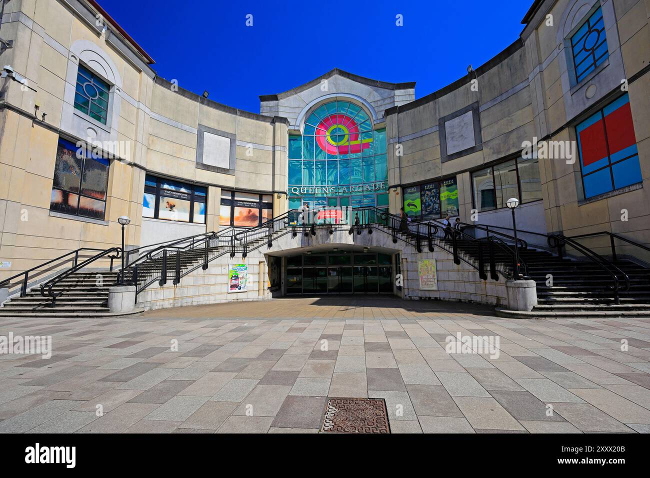 Queen's Arcade, Cardiff city centre, South Wales, UK. Taken August 2024 ...