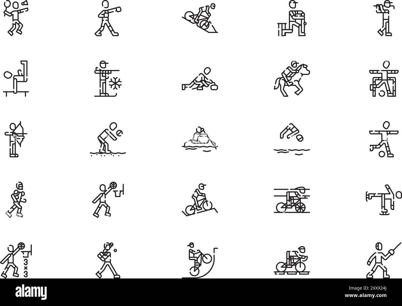 Athletes icons . collection is a vector illustration with editable ...