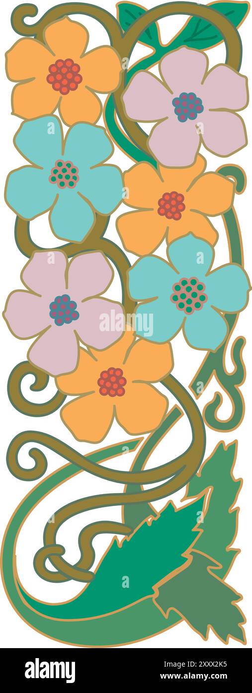 Retro design original floral vintage emblems chalkboard set isolated ...
