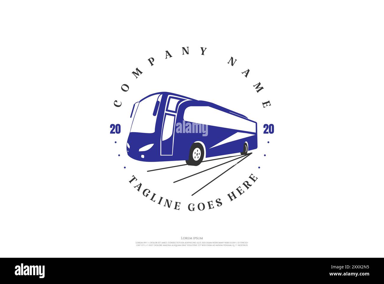 Retro Vintage Bus Car Transport Transportation Logo Design Vector Stock ...