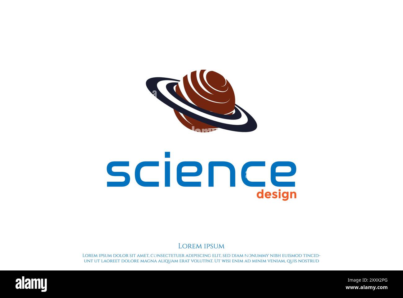 Modern Simple Minimalist Saturn Planet Science Logo Design Vector Stock ...