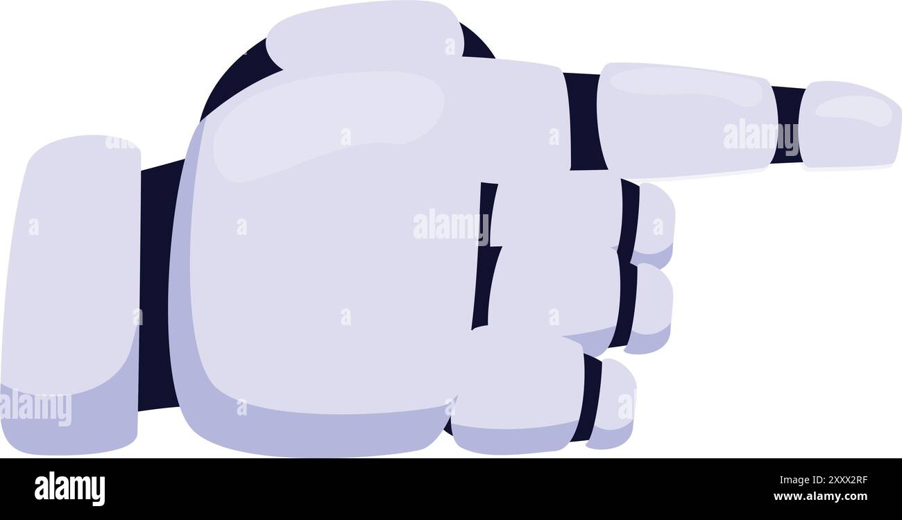 Cartoon robot hand pointing right with index finger Stock Vector Image ...