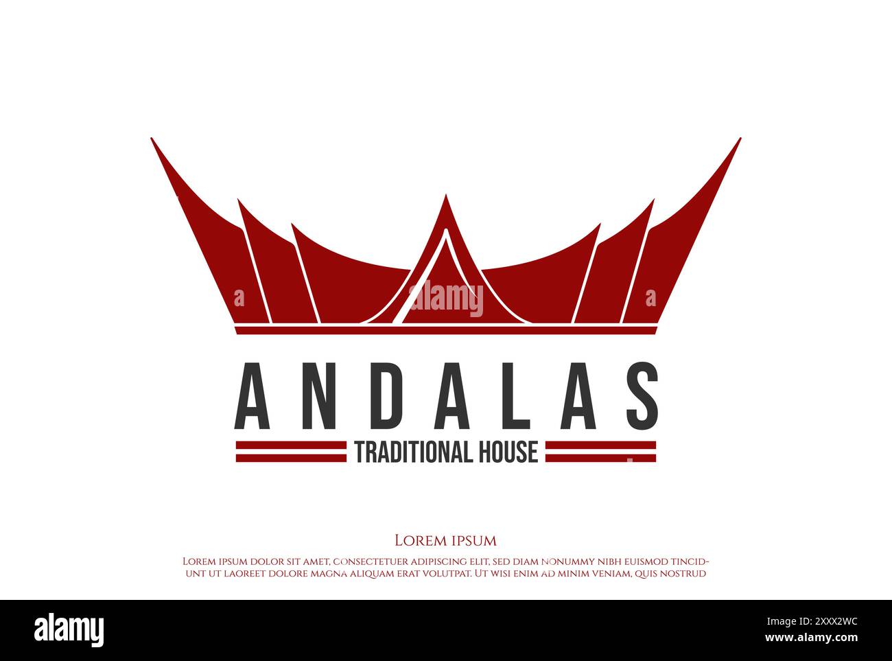 House Traditional from West Sumatera Indonesia for Food Restaurant Logo ...