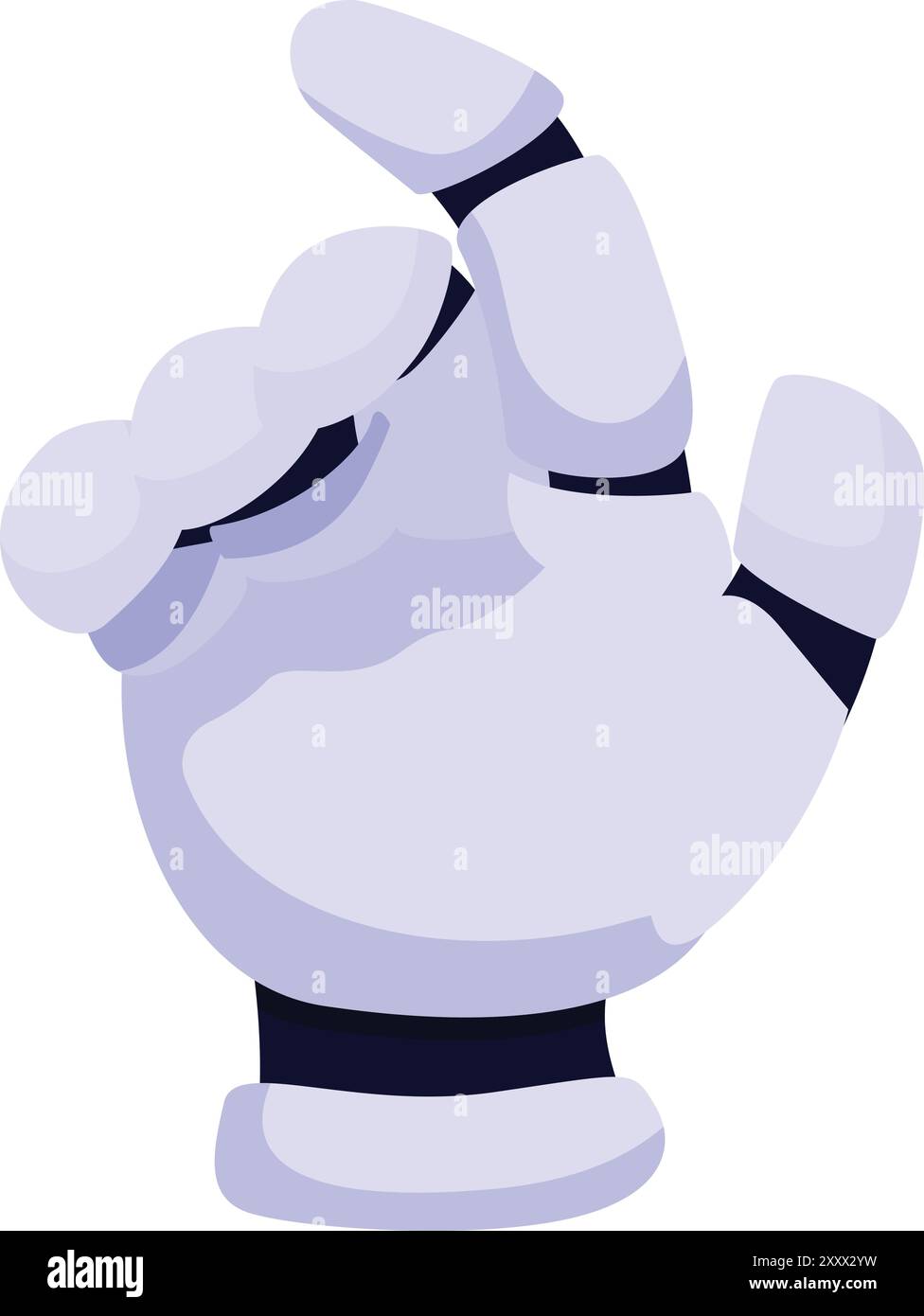 Cartoon robotic arm making a picking gesture with its fingers Stock ...
