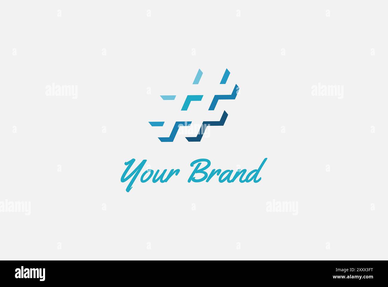 Modern 3D Simple Minimalist Hashtag Symbol Logo Design Vector Stock ...