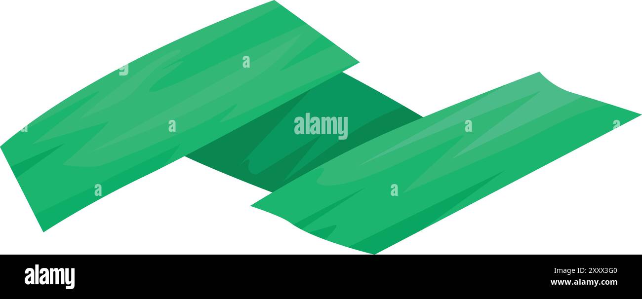 Green adhesive tape crossing over forming an x shape, great for crafts ...
