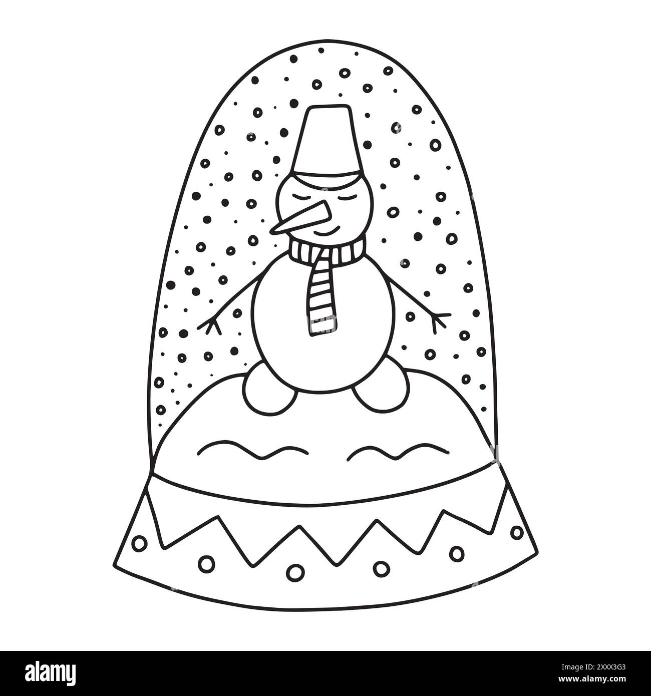 Happy snowman clipart Black and White Stock Photos & Images - Alamy