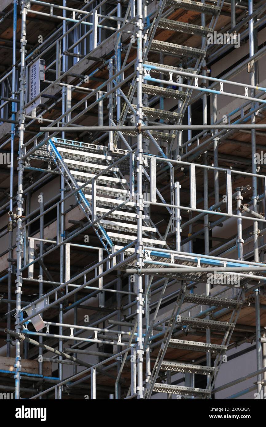 Scaffolding with scaffold staircase on new development site in ...