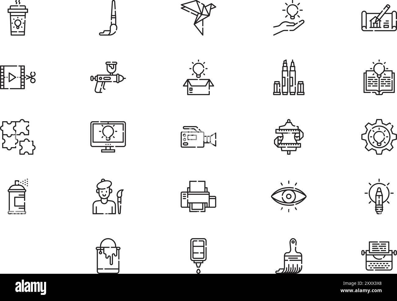Creativity icons collection is a vector illustration with editable ...