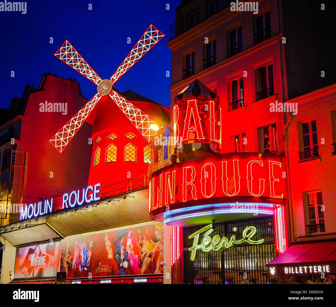 08 26 2024 - Paris, France. Moulin rouge building facade with entrance ...
