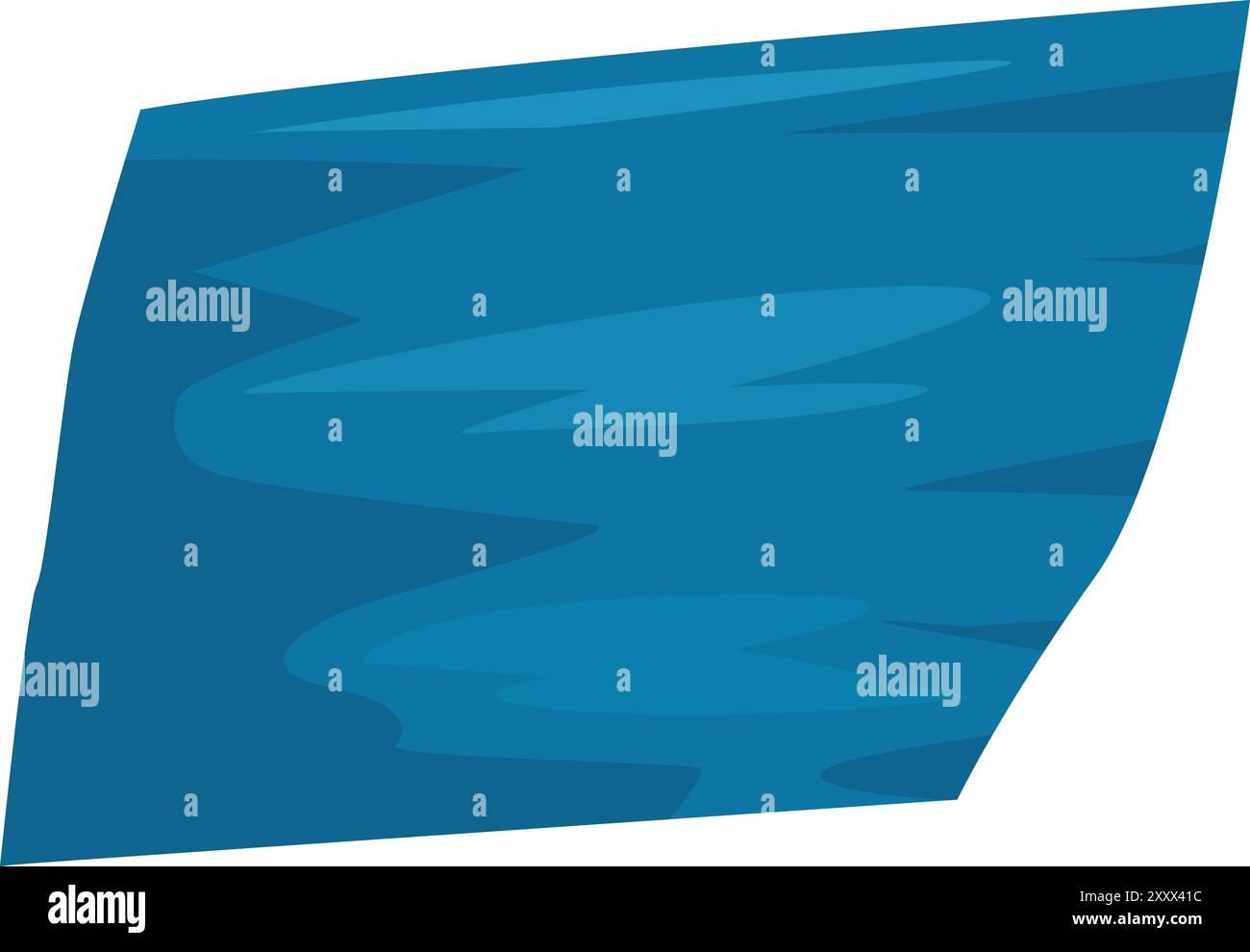 Cartoon rippled water surface creating a dynamic and abstract shape ...