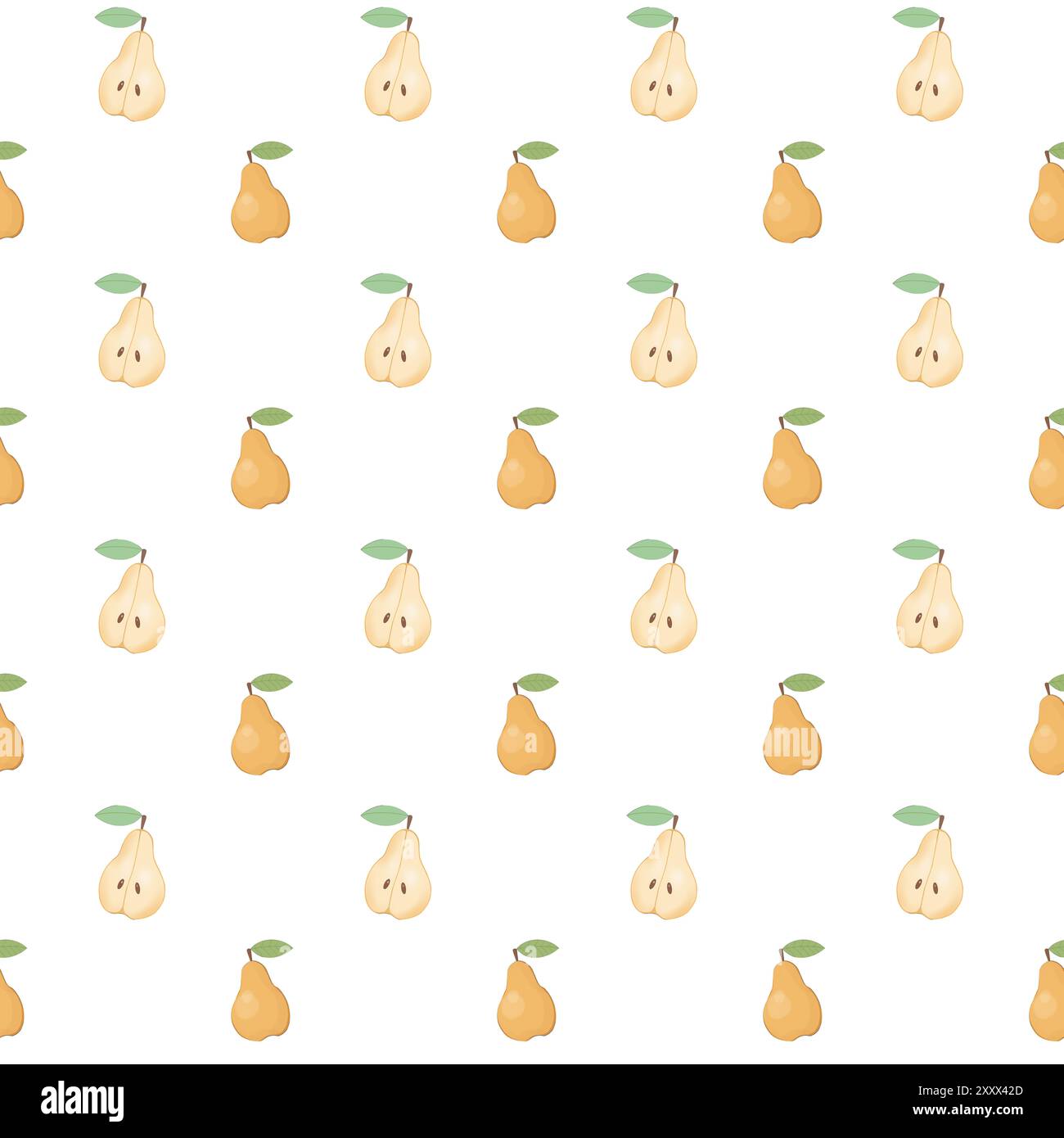 Seamless pattern with pears Stock Photo - Alamy