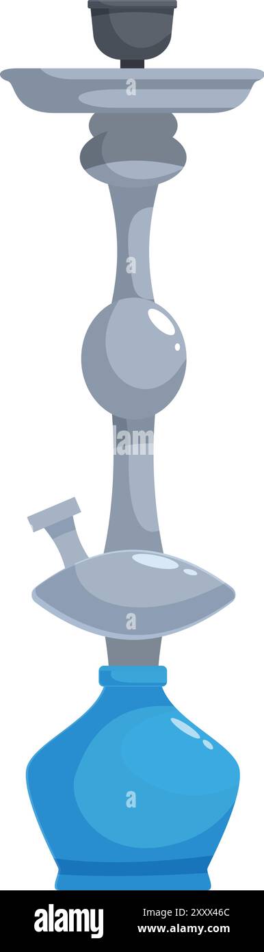 Traditional eastern hookah pipe with a long thin tube for smoking ...