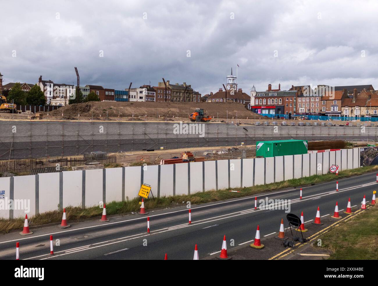 Stockton on Tees, UK. 26th August 2024. Construction work has started ...