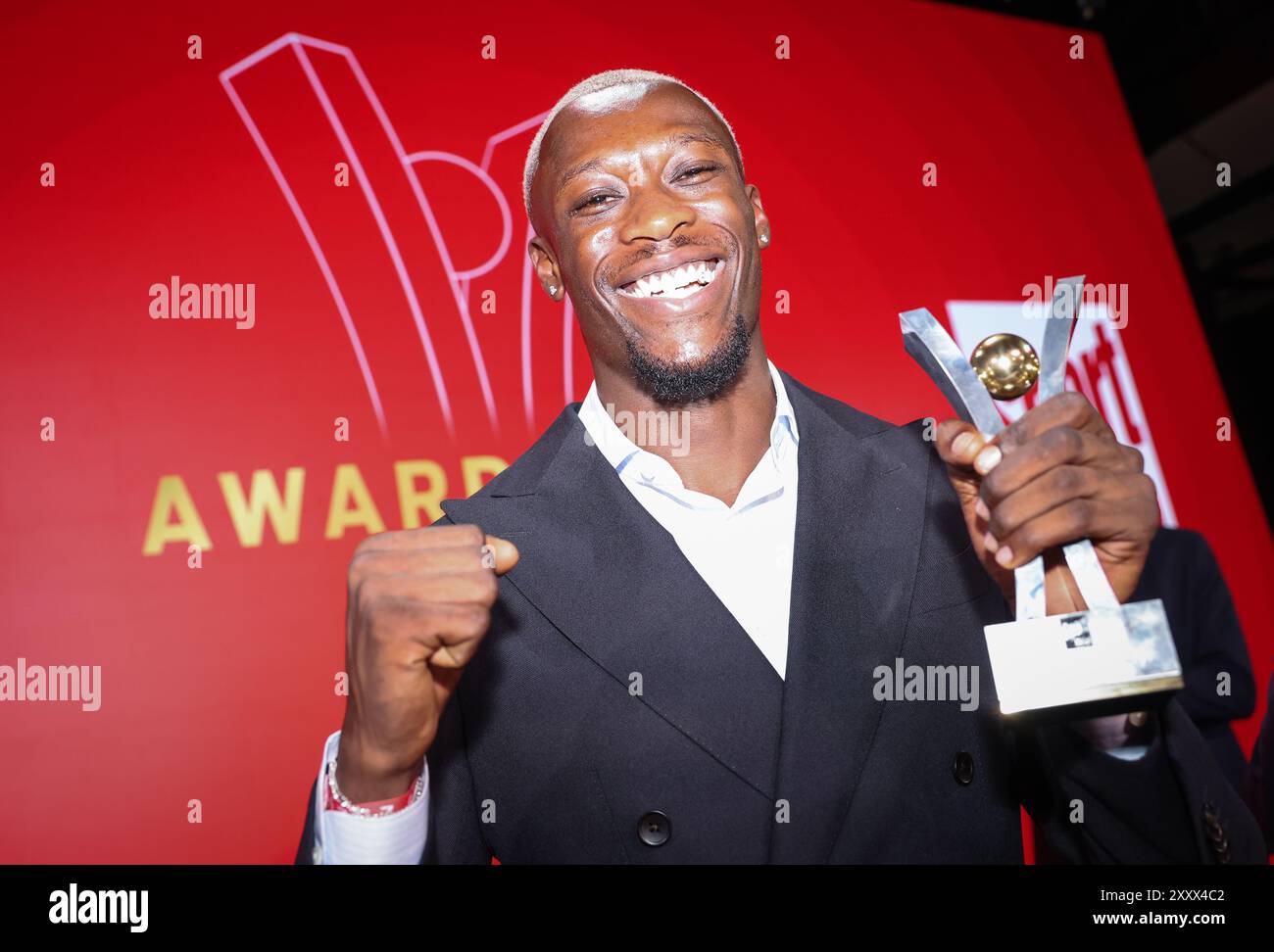 Hamburg, Germany. 26th Aug, 2024. Owen Ansah, athletics (sprinter), is ...
