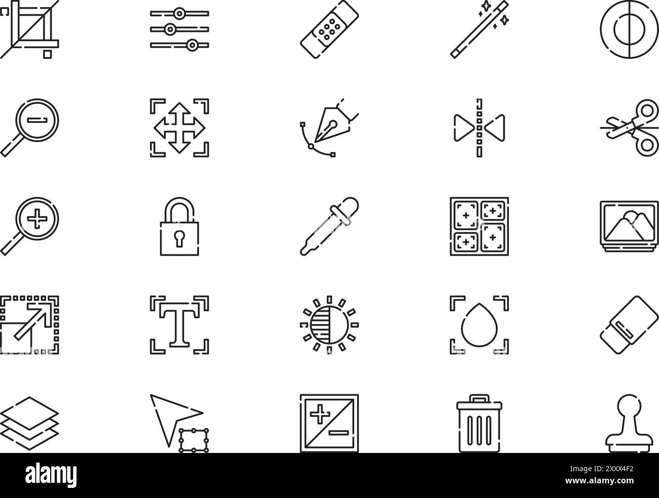 Photo edition icons collection is a vector illustration with editable stroke Stock Vector Image ...