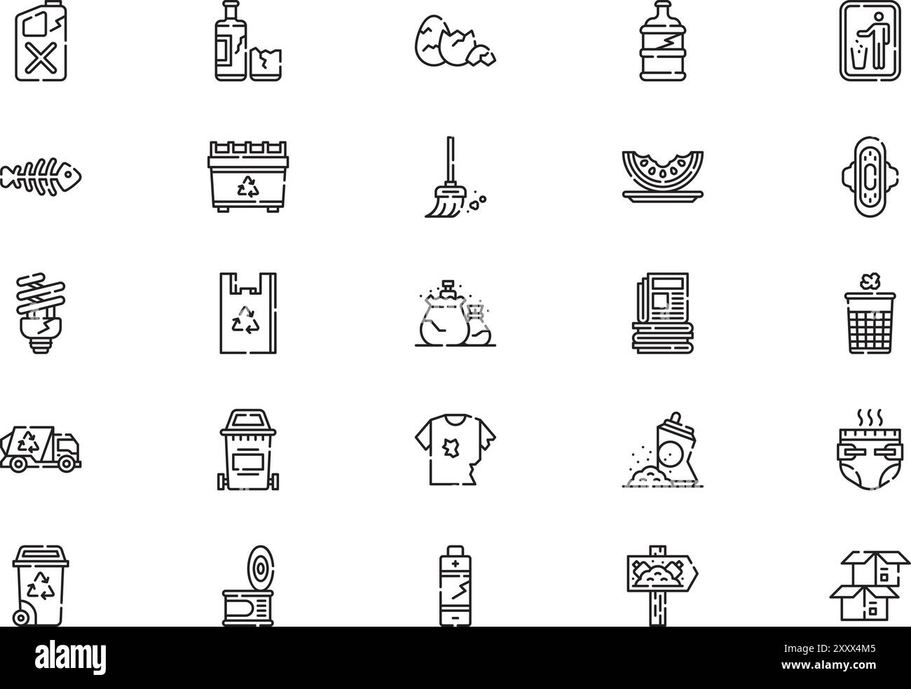 Landfill trash newspaper Stock Vector Images - Alamy