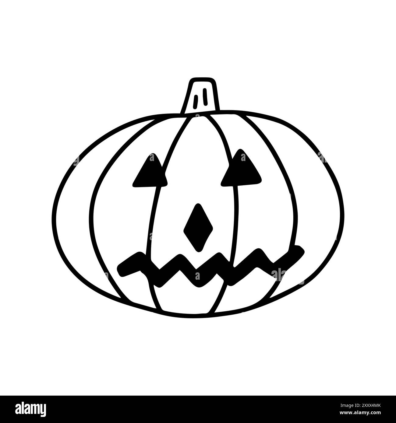 Halloween pumpkin doodle clip art Stock Vector Image & Art - Alamy