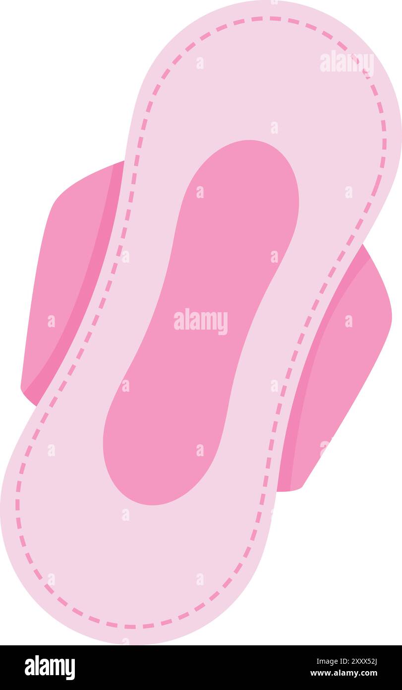 Pink menstrual pad designed for feminine hygiene and comfort during ...